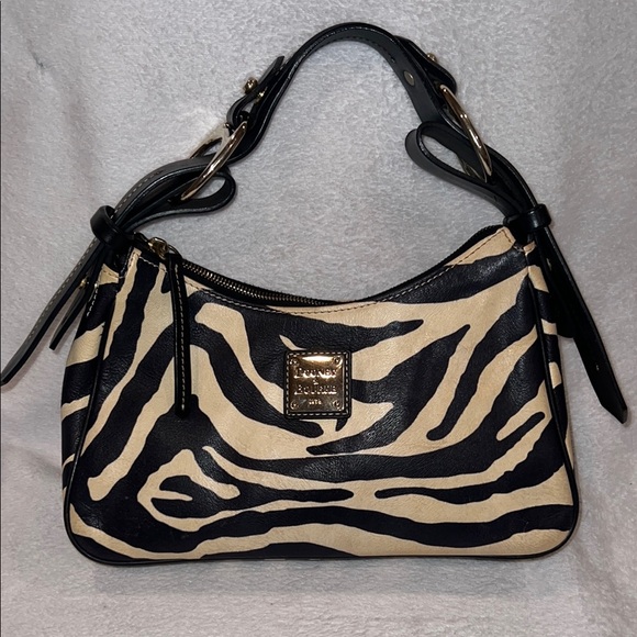 Dooney & Bourke | Bags | Dooney Bourke Black And Cream Zebra Print Bag ...